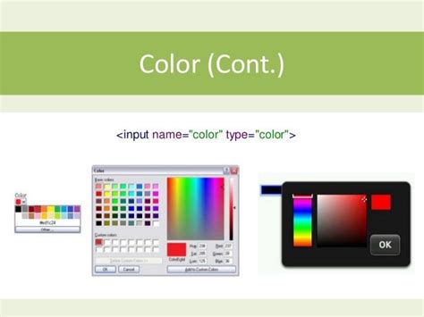 html 5 new input types
