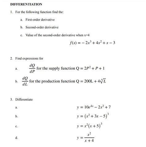 For The Following Function Find The A Chegg