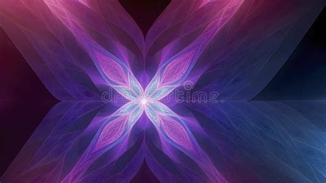 Abstract Floral Design With Vibrant Colors And Intricate Patterns In A Symmetrical Layout Stock