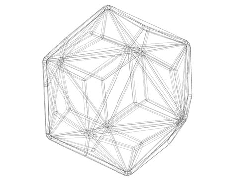 Wireframe Shape Triakis Icosahedron 3d Printing Model Threeding