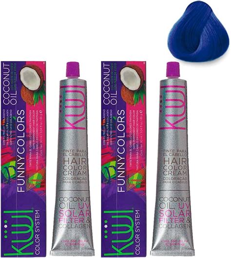 Kit De 2 Tintes Profesional Kuul Varios Tonos Colores Fantasía Blue