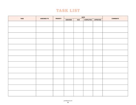 Employee Task List 16 Free Daily Task Trackers For Work Task Sheet