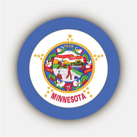 Premium Vector Minnesota State Flag Vector Illustration