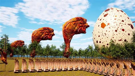 Meat Dominoes Stunning Physics Simulation Of Falling Food Youtube