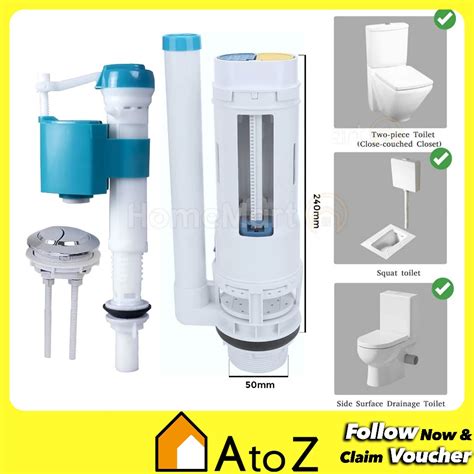Flush Toilet Flush Set Pam Tandas Flush Duduk Toilet Flush Valve 馬桶水箱配件