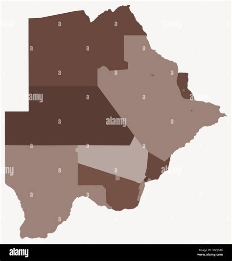Map Of Botswana With Regions Just A Simple Country Border Map With