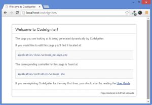 CodeIgniter Installation And Configuration FormGet
