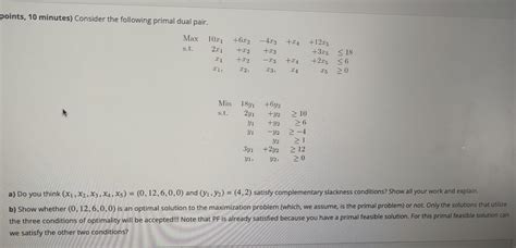 solved consider the following primal dual pair a ﻿do you