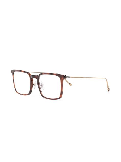 Matsuda Square Frame Glasses In Brown Modesens