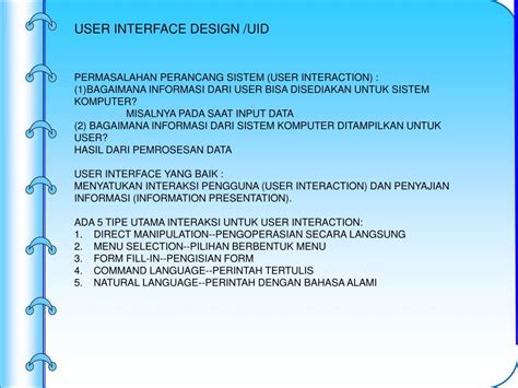 Ppt Metode Desain User Interface Design Uid Powerpoint