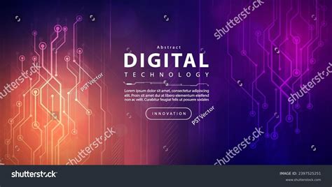 Digital Technology Futuristic Big Data Orange Stock Vector Royalty Free 2397525251 Shutterstock