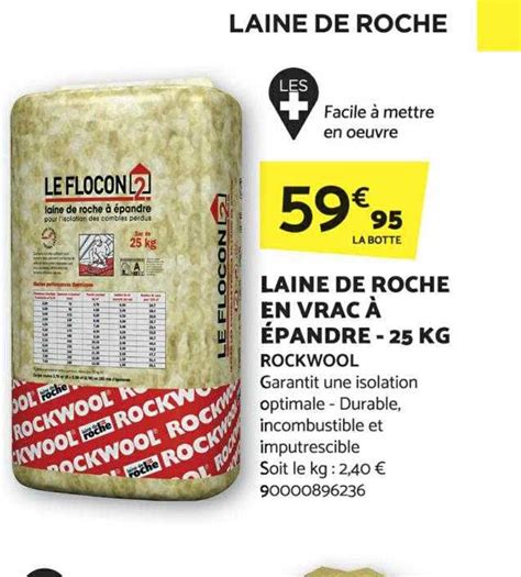 Promo Panneau Isolant Laine De Roche Firerock Rockwool Chez Bricorama