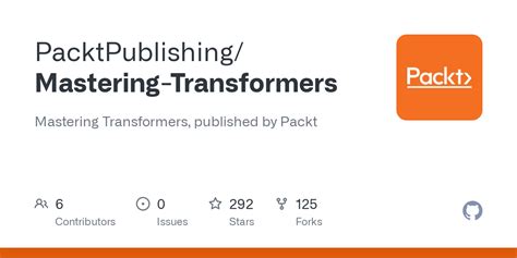 github packtpublishing mastering transformers mastering transformers