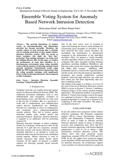 Ensemble Voting System For Anomaly Based Pdf Machine Learning
