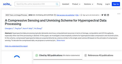 A Compressive Sensing And Unmixing Scheme For Hyperspectral Data Processing