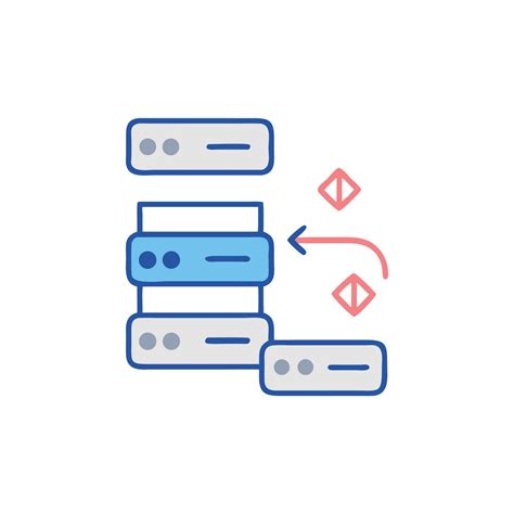 Data Synchronization Between Servers In A Network Illustration 65412001 Vector Art At Vecteezy