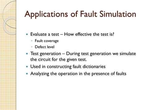 PPT TOPIC Introduction To Fault Simulation PowerPoint Presentation ID 5529799