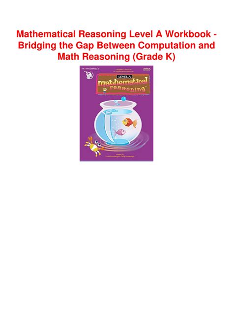 Ppt Pdf Mathematical Reasoning Level A Workbook Bridging The Gap