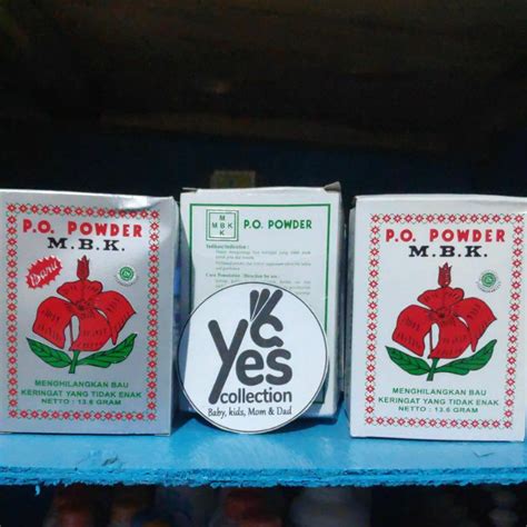 Jual Bedak Mbk 1 Box 12 Sachet Pcs Silver Putih Asli Menghilangkan Bau
