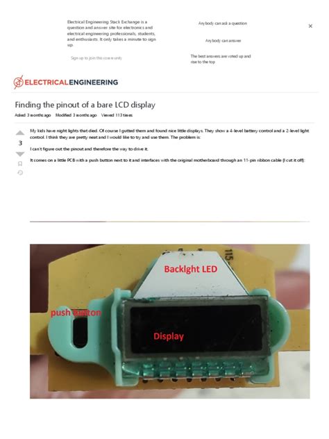 Finding The Pinout Of A Bare Lcd Display Electrical Engineering Stack