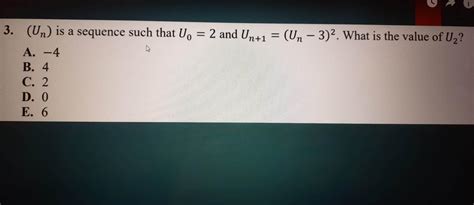 Solved Un Is A Sequence Such That U02 And Un1un−32