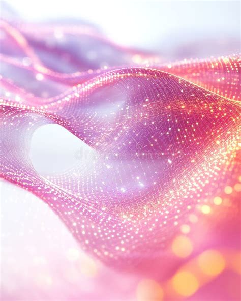 Abstract Digital Wave Glowing Particles Futuristic Technology Visualization Ai Driven Network