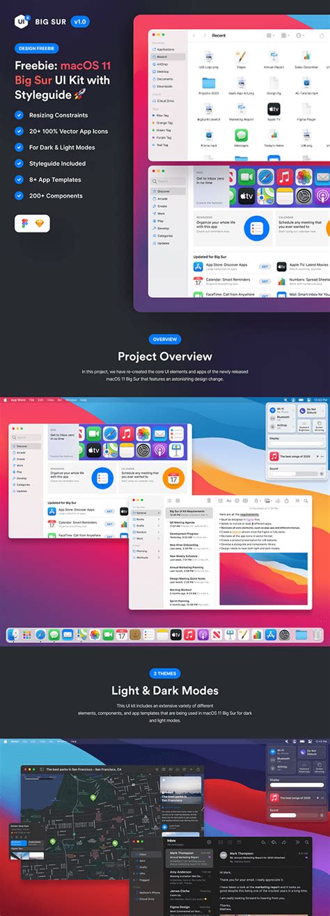 MacOS Big Sur UI Kit Freebie On Behance