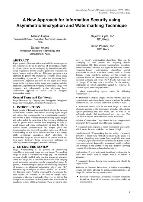 pdf a new approach for information security using asymmetric