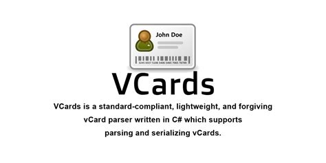 Github Farazp Vcards Vcards Is A Standard Compliant Lightweight And Forgiving Vcard Parser