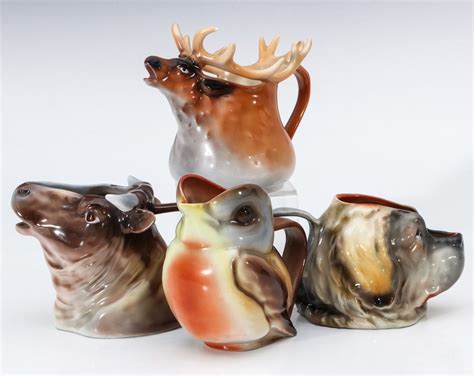 28 A Collection Of Royal Bayreuth Figural Creamers