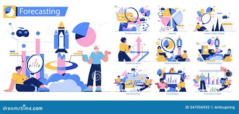 Forecasting Flat Vector Illustration Stock Illustration Illustration Of Scene Computer