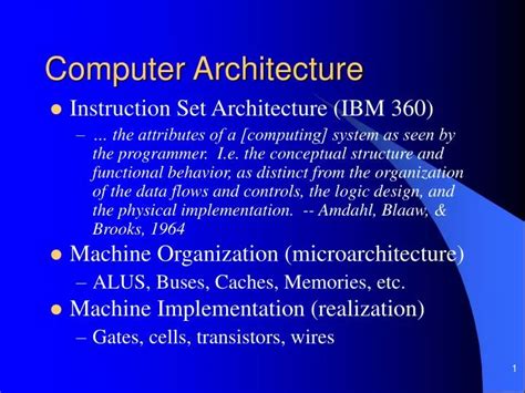 Ppt Computer Architecture Powerpoint Presentation Free Download Id