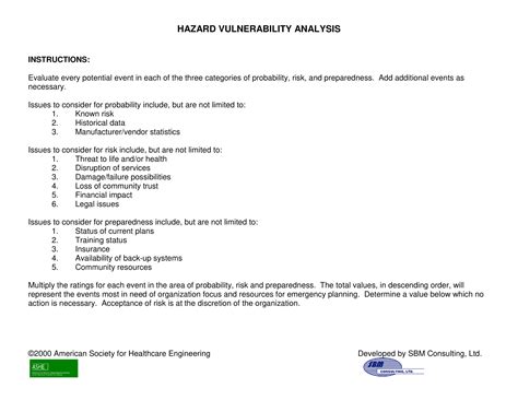 12 Hazard Vulnerability Analysis Examples To Download