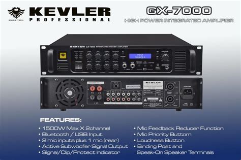 Kevler Gx 7000 Power Integrated Amplifier 1500w X2 Audio Soundbars Speakers And Amplifiers On