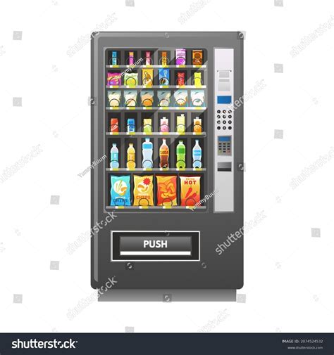 Vending Machine Retail Mechanism Automatic Food Stock Vector Royalty Free