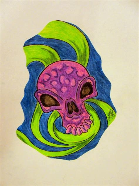 Crazy Cool Skull Drawing