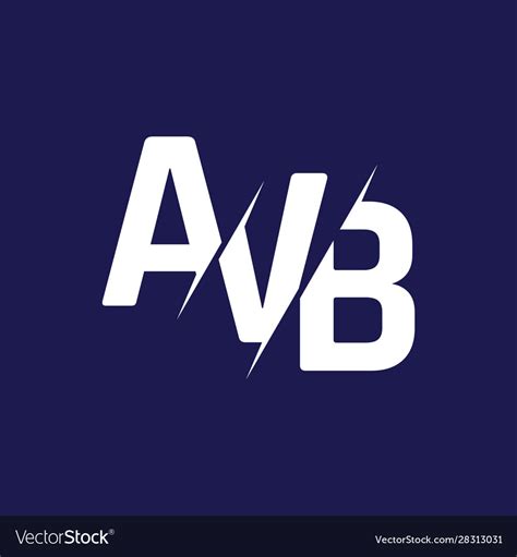 Monogram Letters Initial Logo Design Avb Vector Image