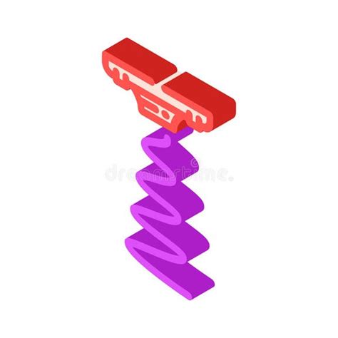 Sound Sensor Waveform Isometric Icon Vector Illustration Stock