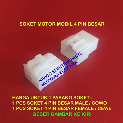 Big 4 Pin Cable Socket Male Female Car Sockets 4 Pin Motor Sockets Big Pin Sockets Shopee