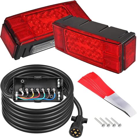 Amazon.com: Partsam 12V LED Submersible Low Profile Rectangular Trailer ...