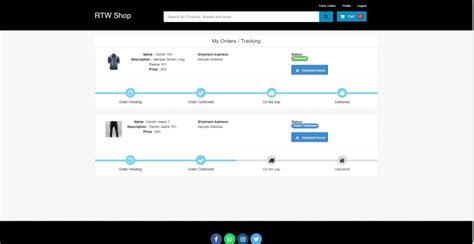 Rtw Shop Ecommerce Website In Python Using Django Free Source Code