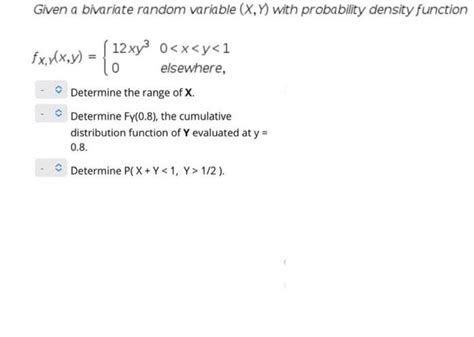solved given a bivariate random variable x y with