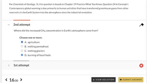 Solved For Essentials Of Geology 7e This Question Is Based