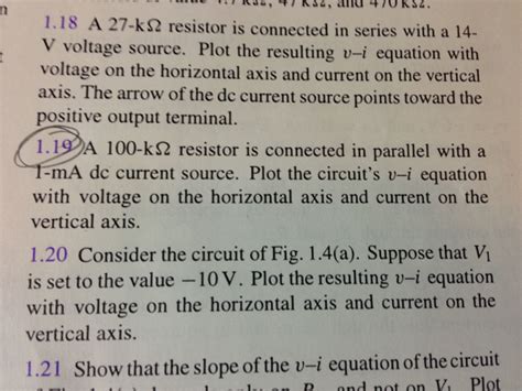 Solved A K Ohm Resistor Is Connected In Series With A Chegg