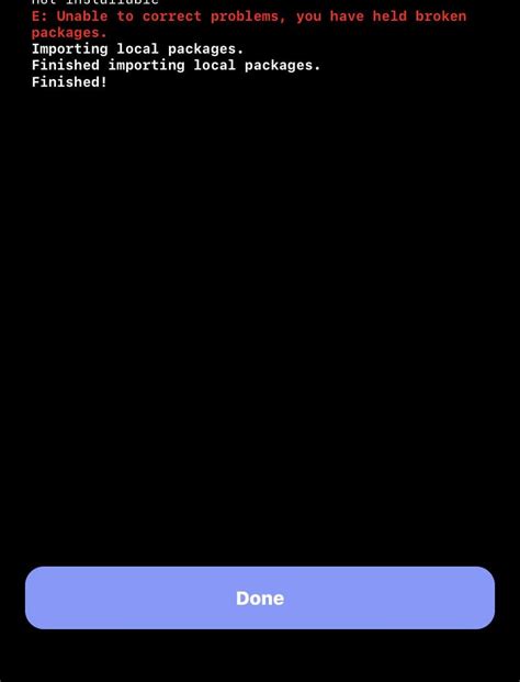 Help Every Time I Try To Install A Specific Tweak This Error Pops Up