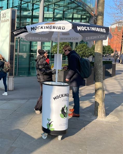 Printed Parasols For Sampling Bins Link Experiential Marketing Agency