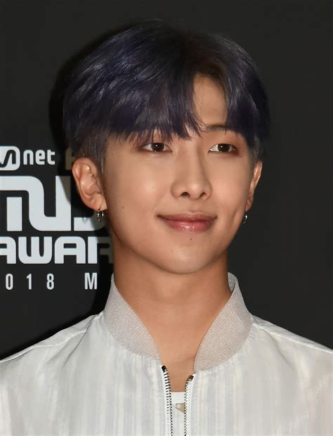 BTS Member RM Dyed His Hair Blue Blonde