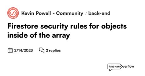firestore security rules for objects inside of the array kevin powell