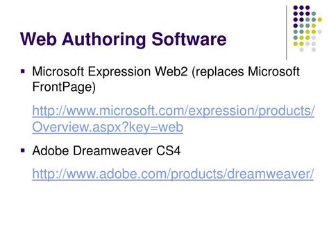 Ppt Authoring Languages And Web Authoring Software Powerpoint Presentation Id 6009344