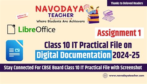 Class 10 It Practical File On Digital Documentation 2024 25 Assignment 1